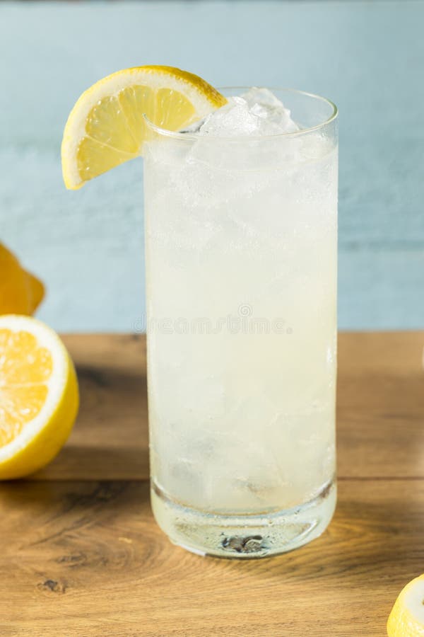 Refreshing Gin Tom Collins Cocktail Stock Image - Image of traditional ...