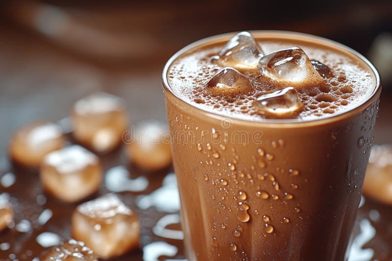 A Refreshing Glass of Iced Coffee Served Over Ice Cubes on a Warm Day ...