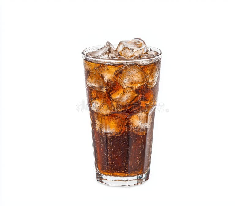 Refreshing Glass of Iced Cola Drink Stock Illustration - Illustration ...