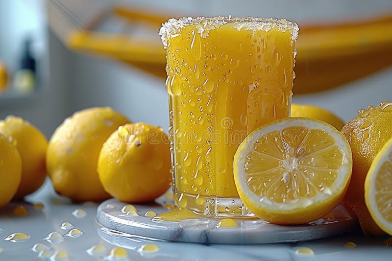 Lemonade on Marble Background Stock Photo Stock Photo - Image of ...