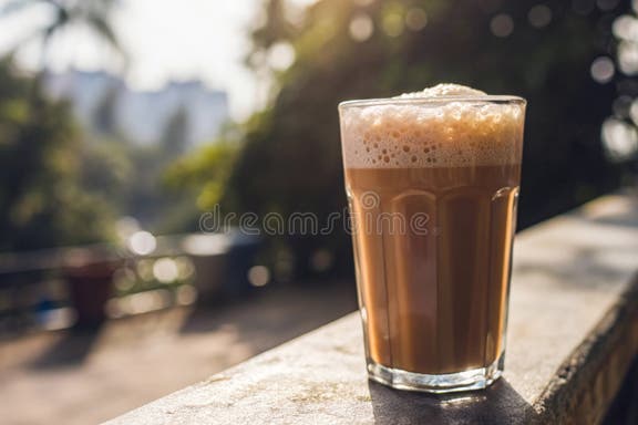 A Refreshing Glass of Teh Tarik Pulled Tea Stock Illustration ...