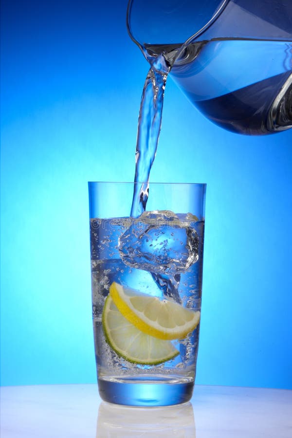 Refreshing glass of water stock image. Image of blue - 10524081