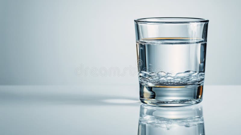 Refreshing Glass of Water with Ice - Clean Drink Concept Stock Image ...