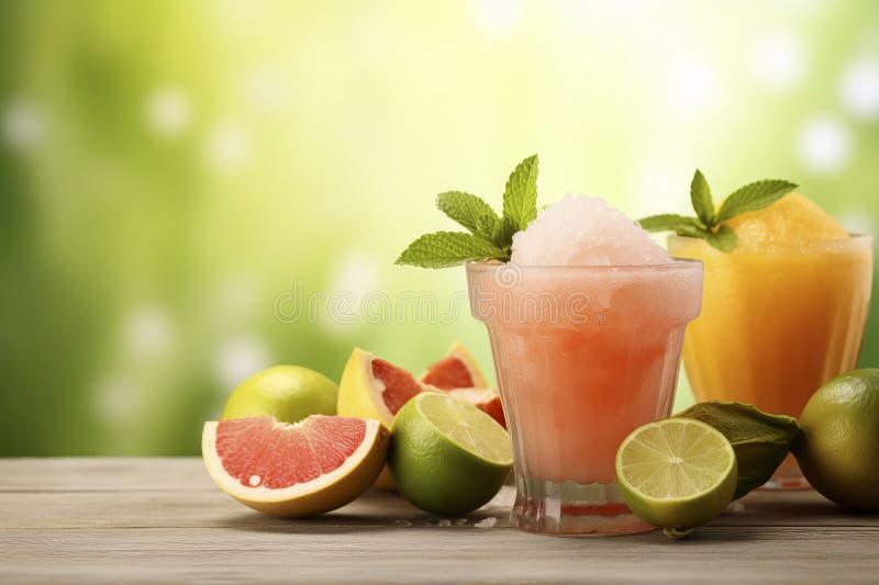 Refreshing Granita Summer Bliss Stock Illustration - Illustration of ...