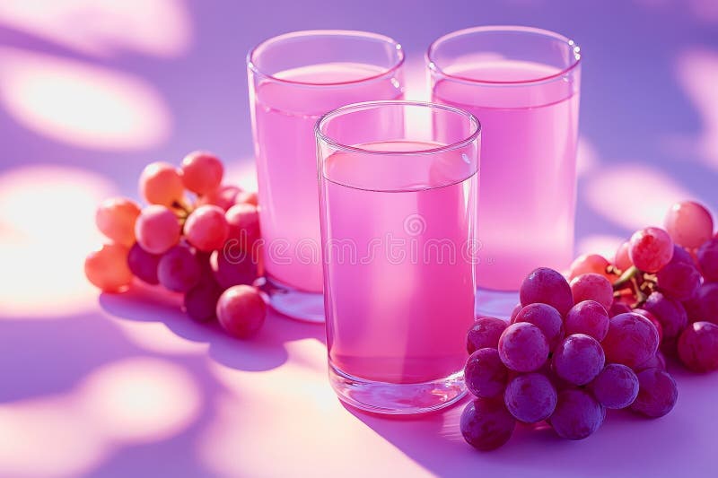 Refreshing Grape Juice on a Gradient Background Stock Image - Image of ...