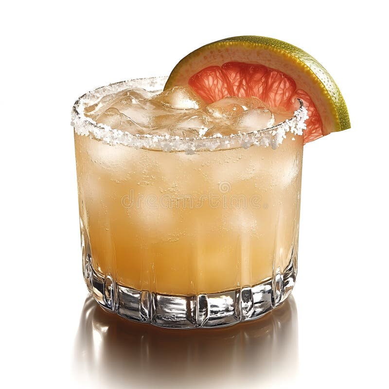 Refreshing Grapefruit Paloma Cocktail in Rocks Glass with Salt Rim ...