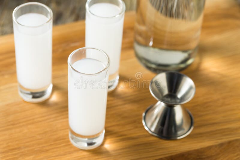 Refreshing Greek Anise Raki Drink Stock Photo - Image of rakia, iced ...