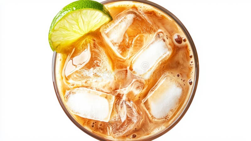 Refreshing Green Coffee and Coconut Drink with Ice and Lime Garnish ...