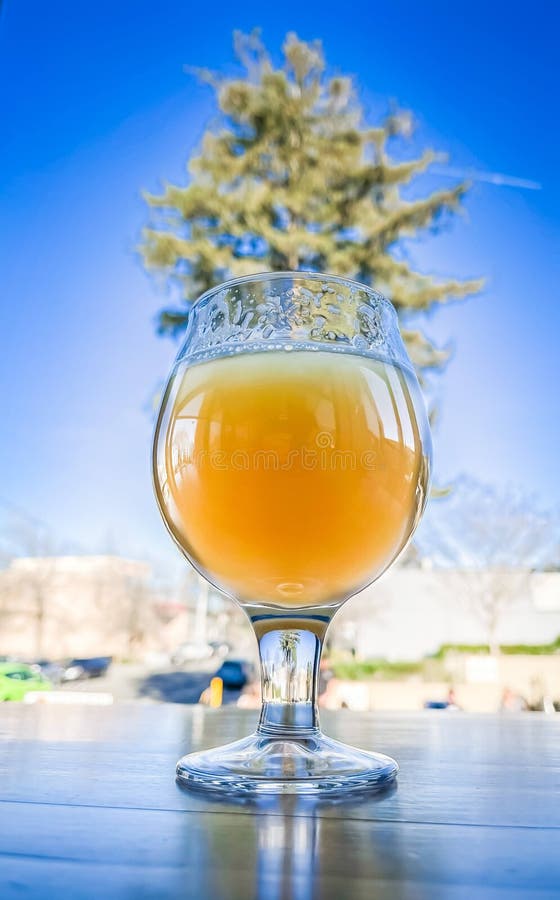 A Refreshing Hazy IPA on a Nice Warm Day Stock Image - Image of taproom ...