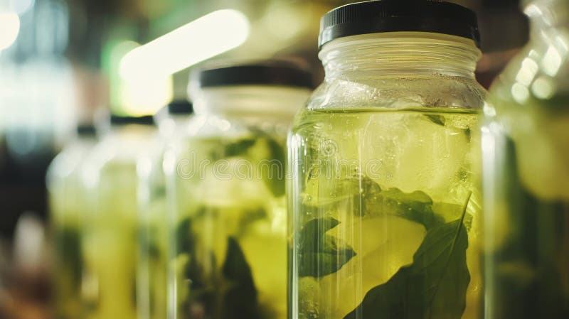 Refreshing Herbal Infused Drinks in Mason Jars with Fresh Ingredients ...