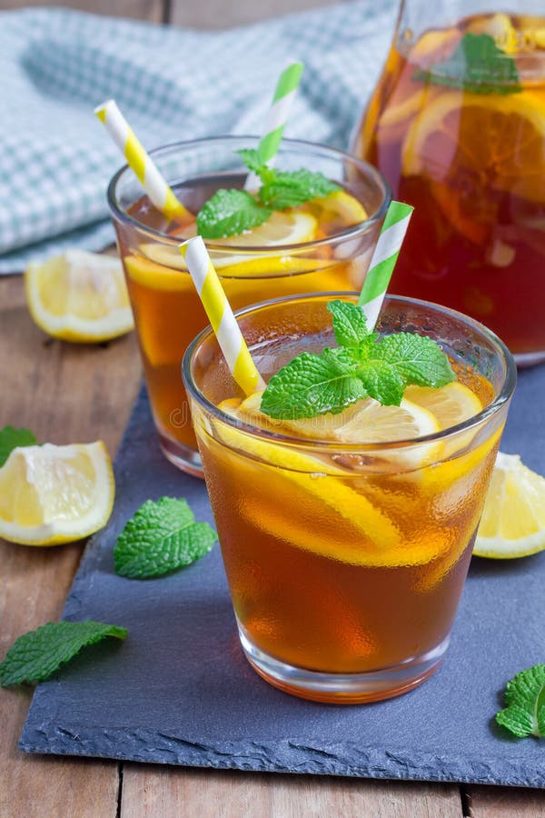 Refreshing Homemade Lemon Iced Tea Stock Photo - Image of lemon ... Refreshing Homemade Lemon Iced Tea Stock Photo - Image of lemon ...