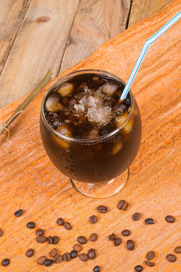 Refreshing Iced Coffee in a Bar Stock Photo - Image of summery, glass ...