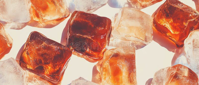 Refreshing Iced Coffee Pattern Featuring Ice Cubes for a Cool Summer ...
