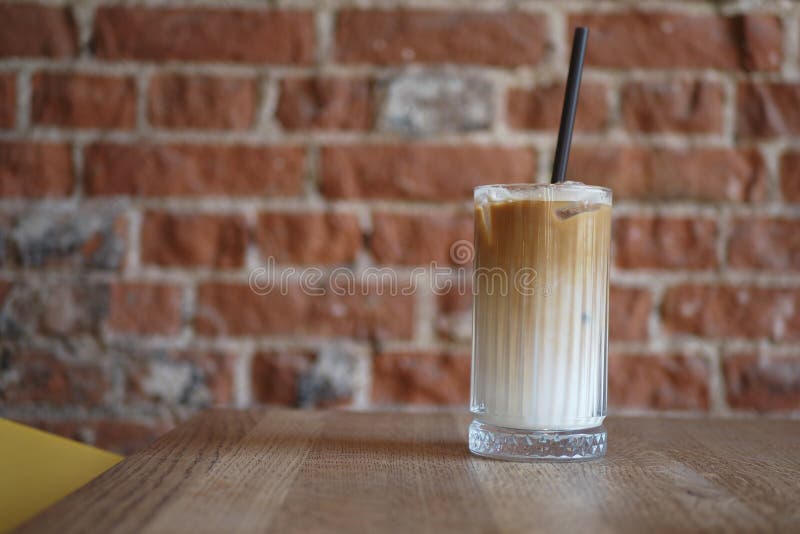 Refreshing Iced Coffee Served in a Cozy Cafe Setting Stock Photo ...