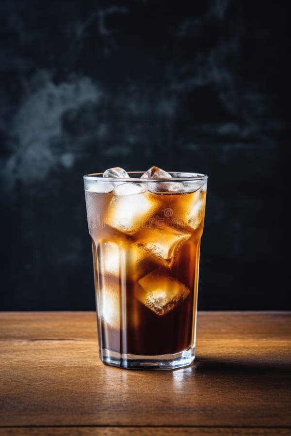 Refreshing Iced Coffee Soda on Table Top AI Generated Stock Image ...