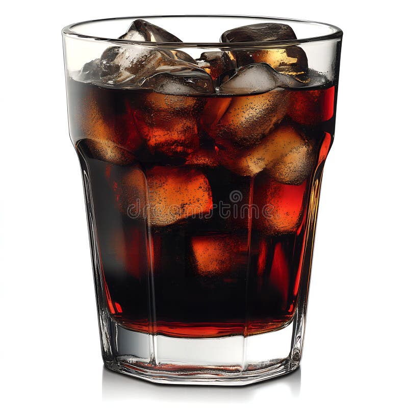 Refreshing Iced Cola Drink in a Glass Perfect for Summer Close Up View Stock Illustration ...