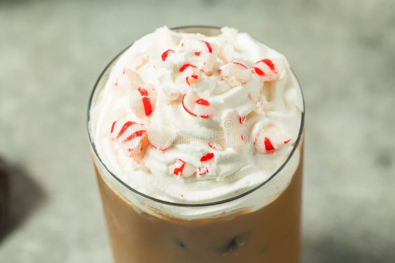 Refreshing Iced Cold Peppermint Mocha Coffee Stock Image - Image of ...
