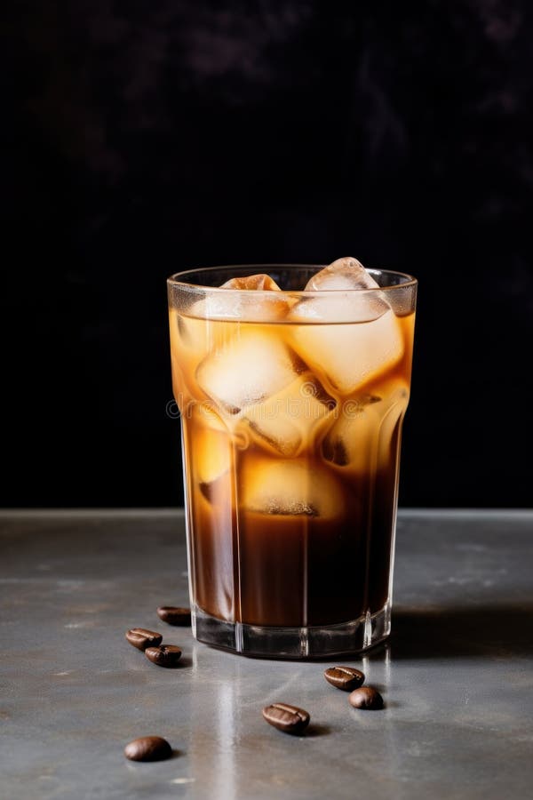 Refreshing Iced Latte on Minimal Tabletop AI Generated Stock Photo ...