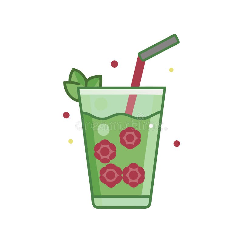 Set of Raspberry Green Leaves Illustration for Web Isolated on White ...