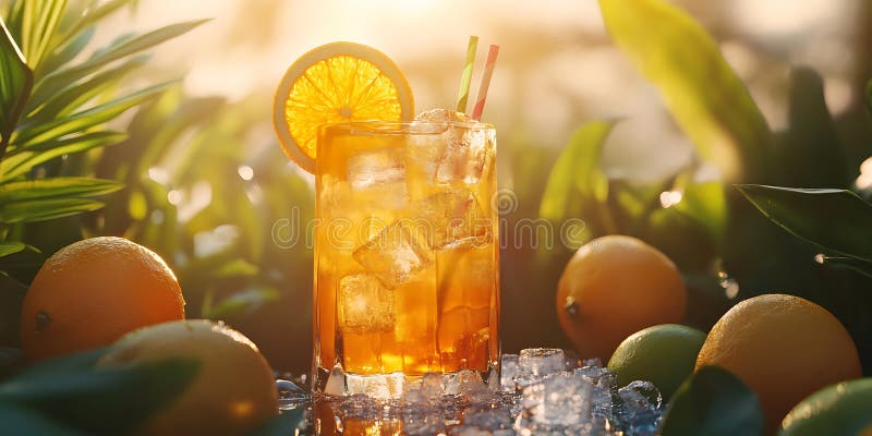 Refreshing Iced Tea Drink Summer Beverage Photography Stock ...