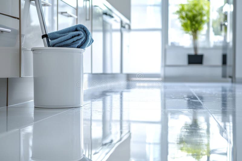 Sparkling Clean Kitchen with Gleaming Floors and Fresh Cleaning ...