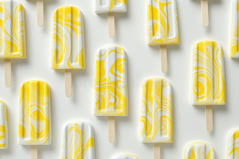 Refreshing Lemon and Vanilla Ice Cream Popsicles Creating a Visually ...