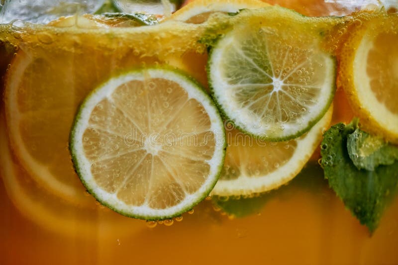 Refreshing Lemonade in a Steamed-up Can. Picnic, Catering at the Event ...