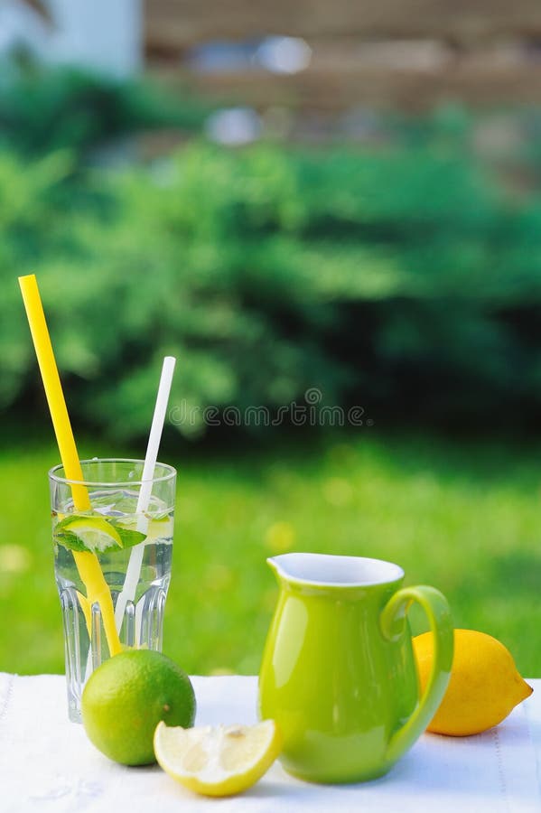 Refreshing Lemonade Still Life Stock Photo - Image of recipe, freshness ...