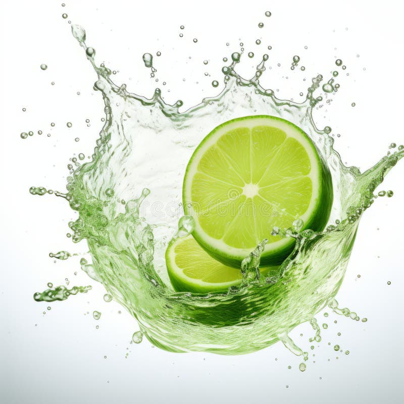 Refreshing Lime Juice with a Splash of Lemon and Water Stock ...