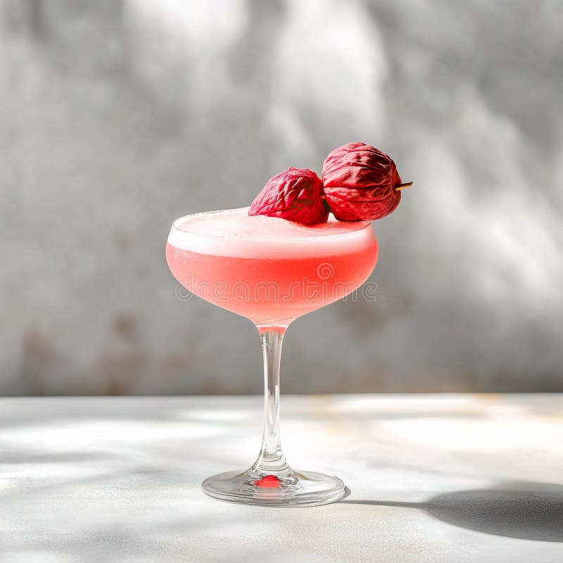 Refreshing Lychee Martini on White Background Stock Photo - Image of ...