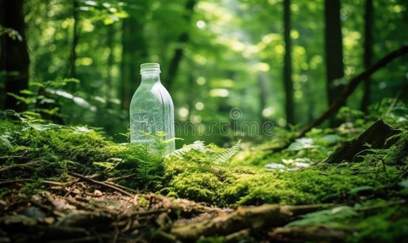 A Refreshing Oasis in the Enchanting, Serene Forest Stock Illustration ...
