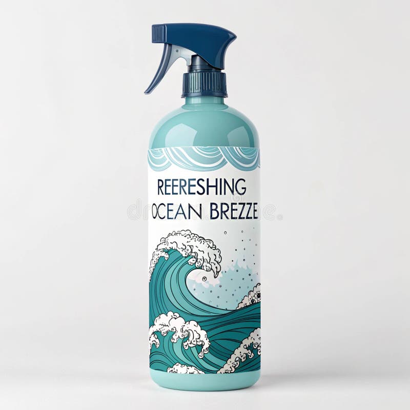 Refreshing Ocean Breeze All Purpose Cleaner Stock Illustration ...