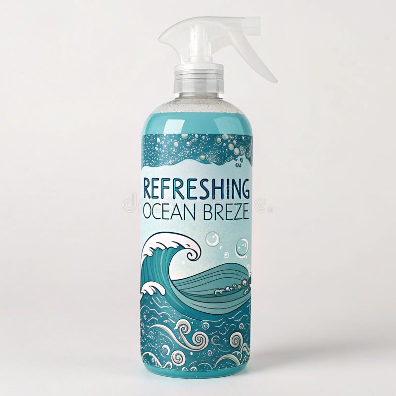 Refreshing Ocean Breeze All Purpose Cleaner Stock Illustration ...