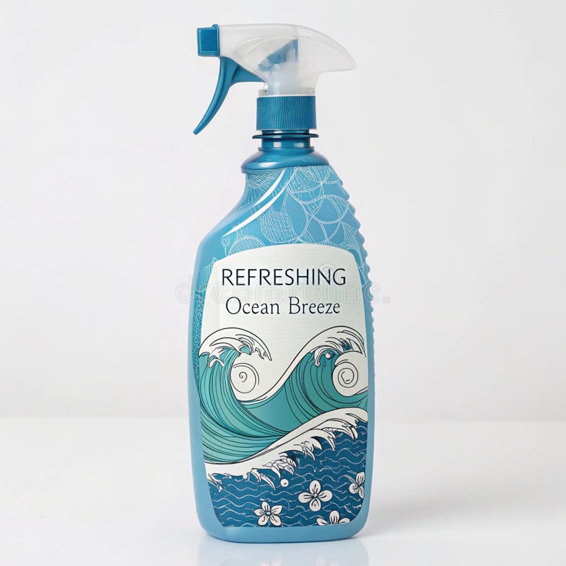 Refreshing Ocean Breeze All Purpose Cleaner Stock Illustration ...