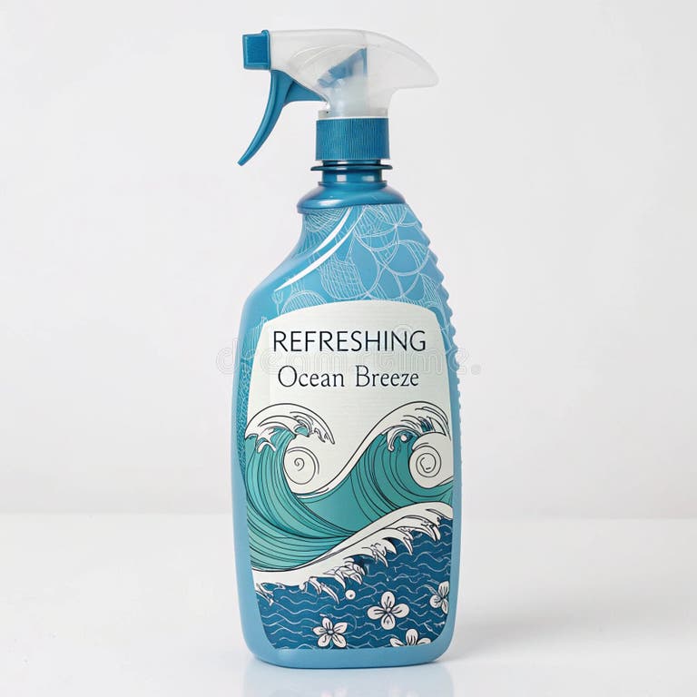 Refreshing Ocean Breeze All Purpose Cleaner Stock Illustration ...