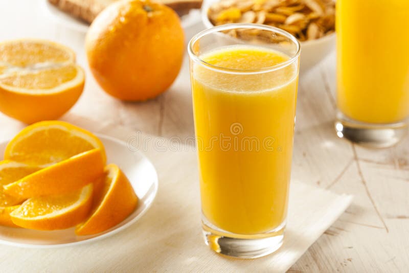 Refreshing Organic Orange Juice Stock Image - Image of beverage, sweet ...