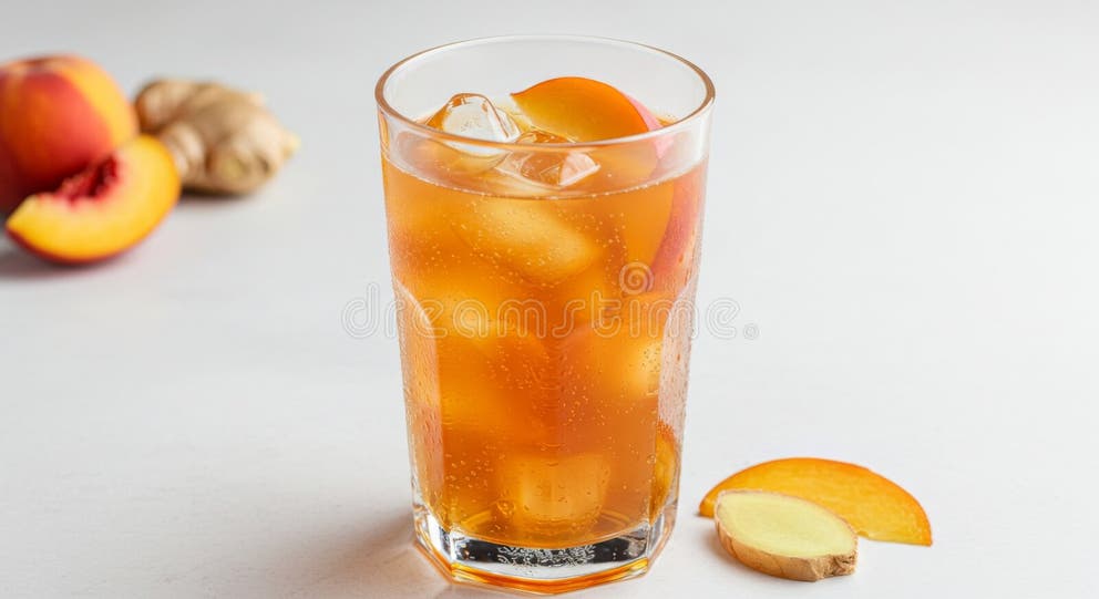 Peach Ginger Iced Tea Stock Illustrations – 41 Peach Ginger Iced Tea ...