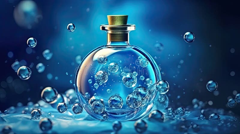 Refreshing perfume bottle. stock illustration. Illustration of stylish ...