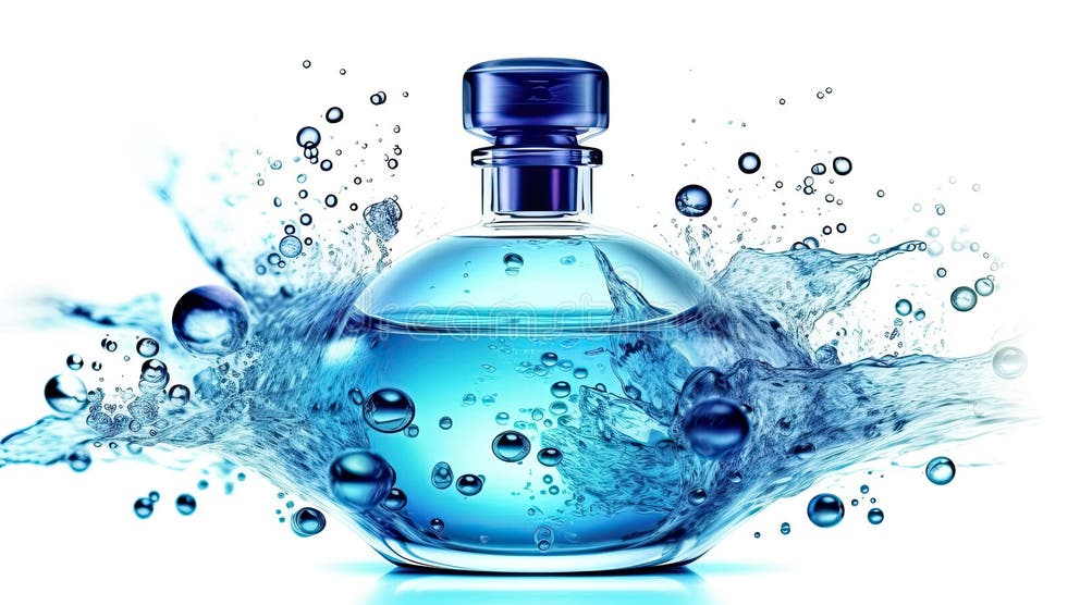 Refreshing perfume bottle. stock illustration. Illustration of ...