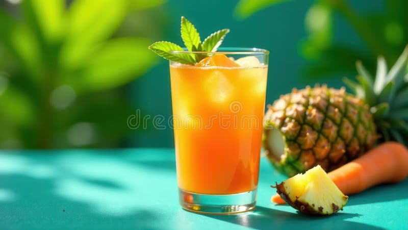 Refreshing Carrot Pineapple Juice Stock Illustrations – 196 Refreshing ...