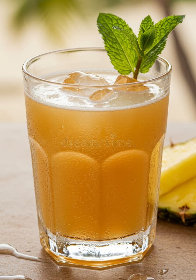 Pineapple Cocktail Summer Refreshing Tropic. Ai Generative Stock ...