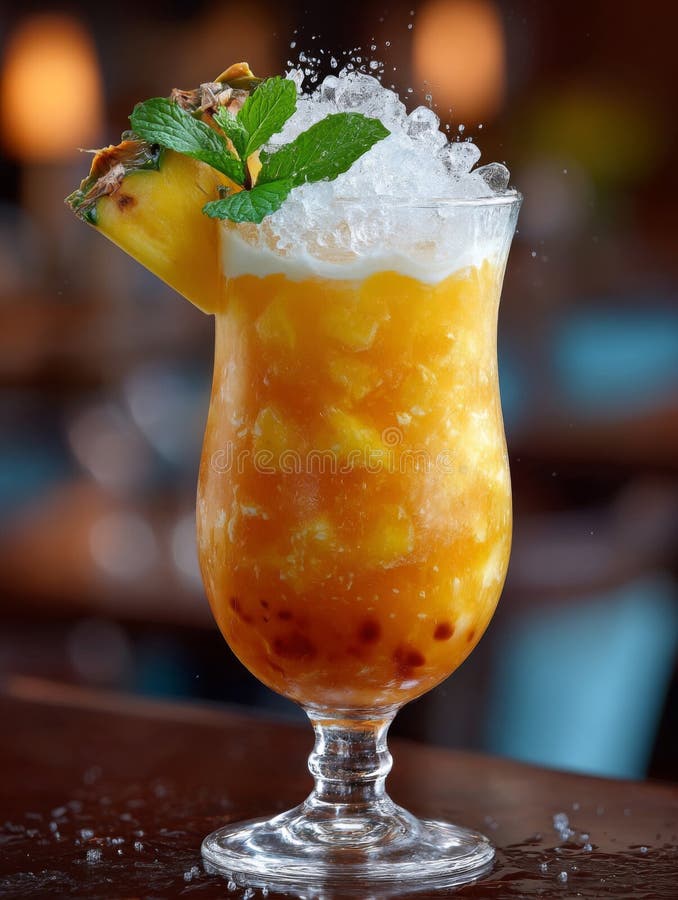 Pineapple Cocktail Summer Refreshing Tropic. Ai Generative Stock ...