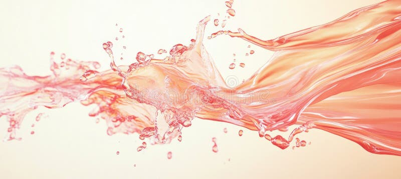 Refreshing Pink Liquid Splashing and Forming Beautiful Shapes Stock ...