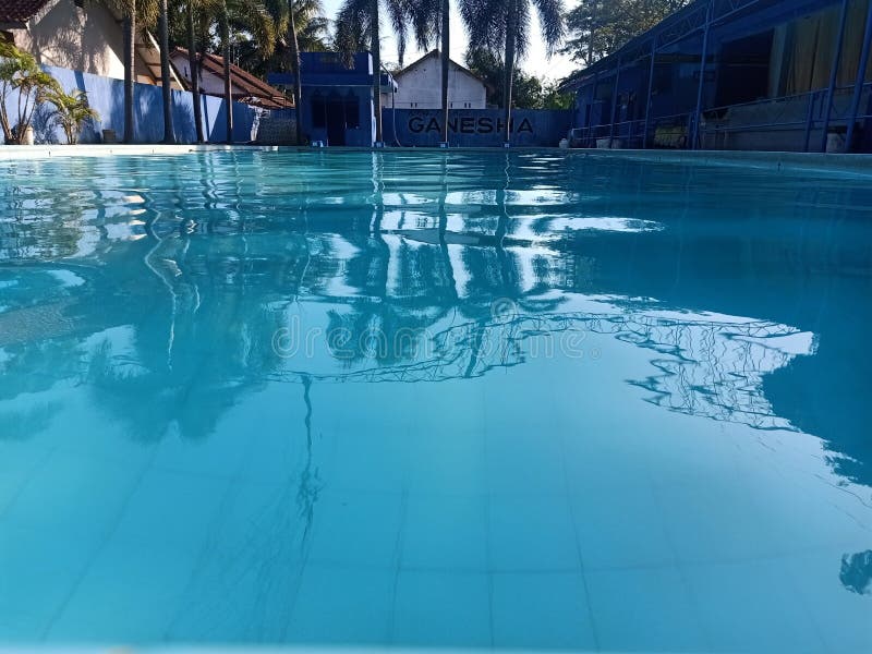 Refreshing Pool Water Ready To Swim Stock Image - Image of water ...