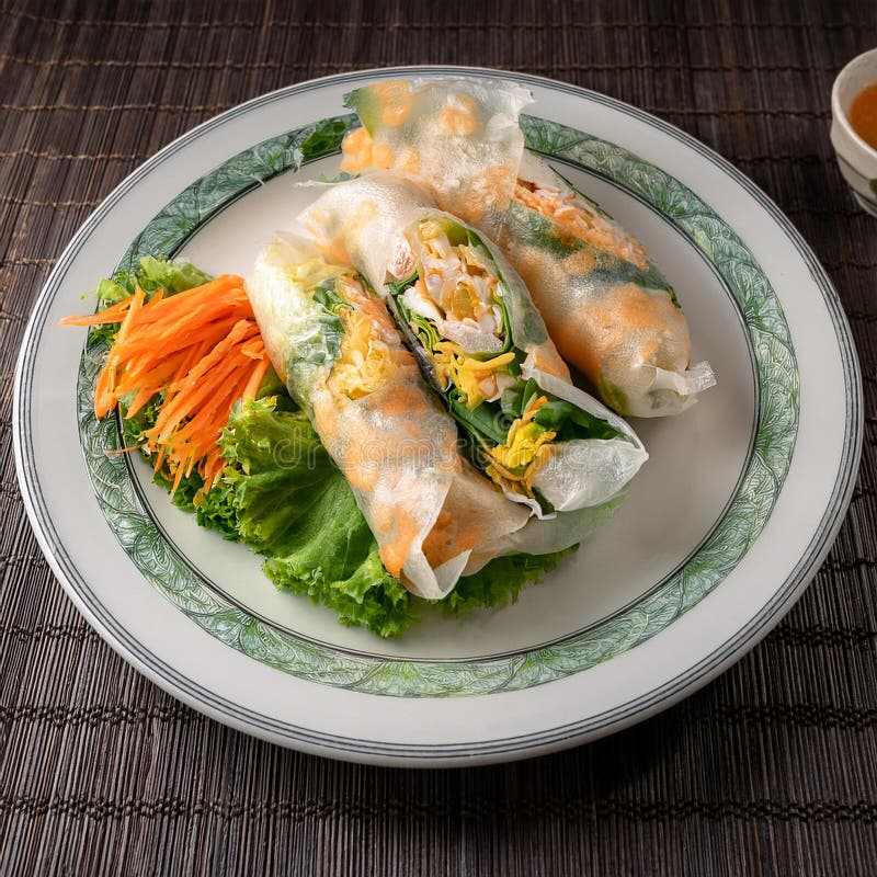 Refreshing Popiah Fresh Spring Rolls Delight. AI Content Generation ...
