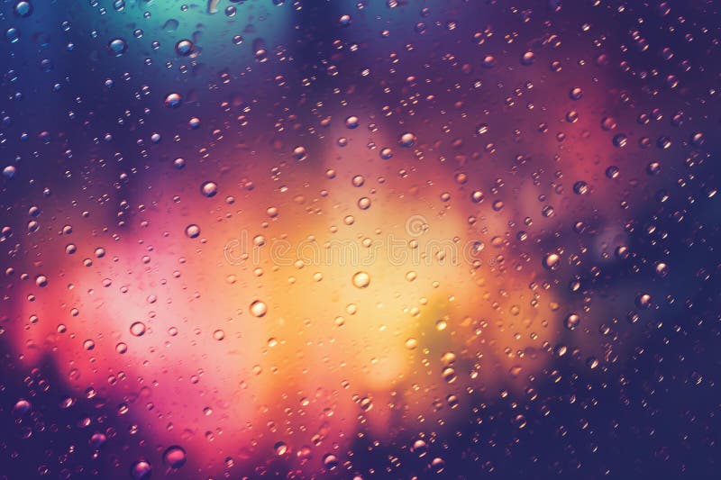 Refreshing Rain Drops Cloud. Generate Ai Stock Image - Image of outdoor ...