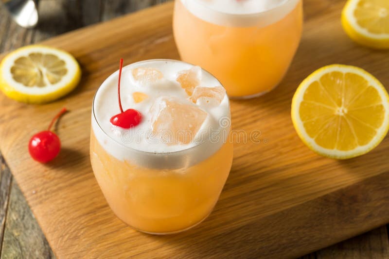 Refreshing Raki Vodka Sour Cocktail Stock Image - Image of brandy ...