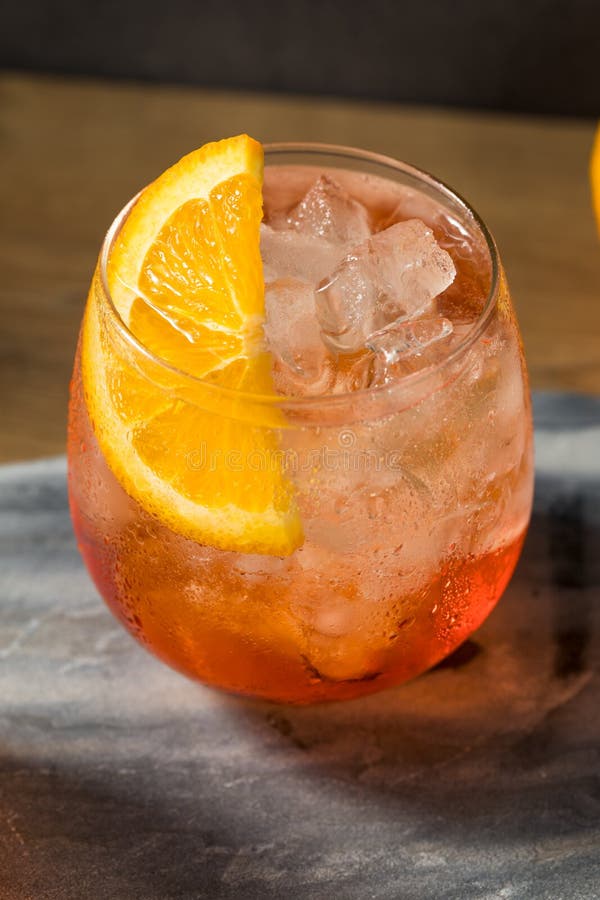 Refreshing Red Aperol Spritz Cocktail Stock Photo - Image of cold ...