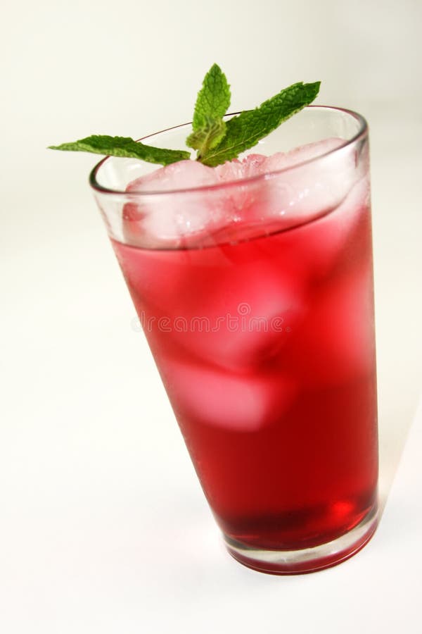 Refreshing Red Cocktail Beverage Stock Image - Image of cold, glass ...