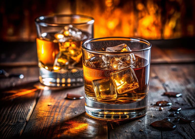 Refreshing Rum Cocktails a Classic Bar Table Display Perfect for Summer ...